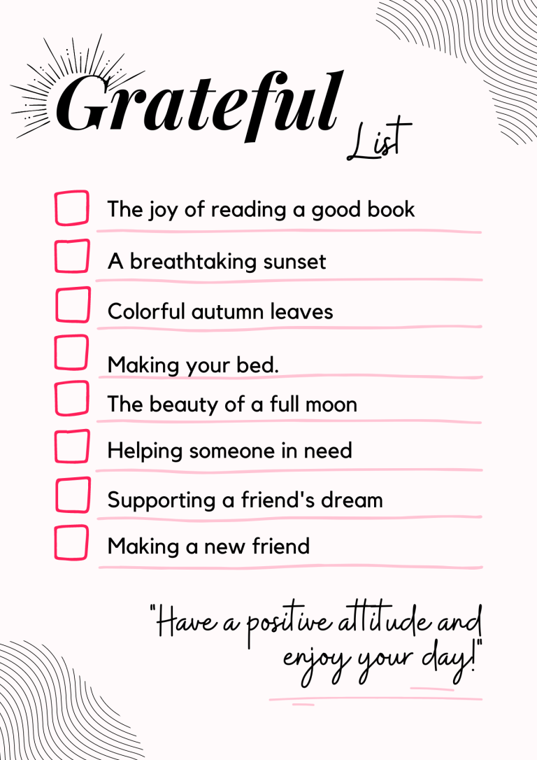 265+ Epic Grateful List Ideas To Catch Positive Vibes Only!